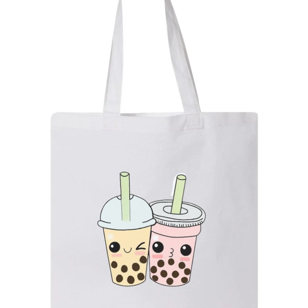 Two Boba Tea Cute Kawaii Design - Gem